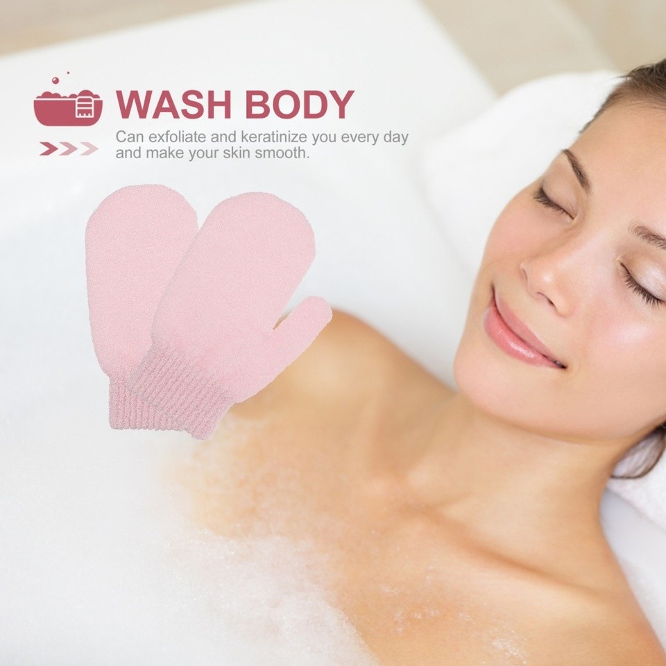 8 Pcs Bath Body Scrubbing Gloves Thickened Exfoliating Nylon Mittens ...