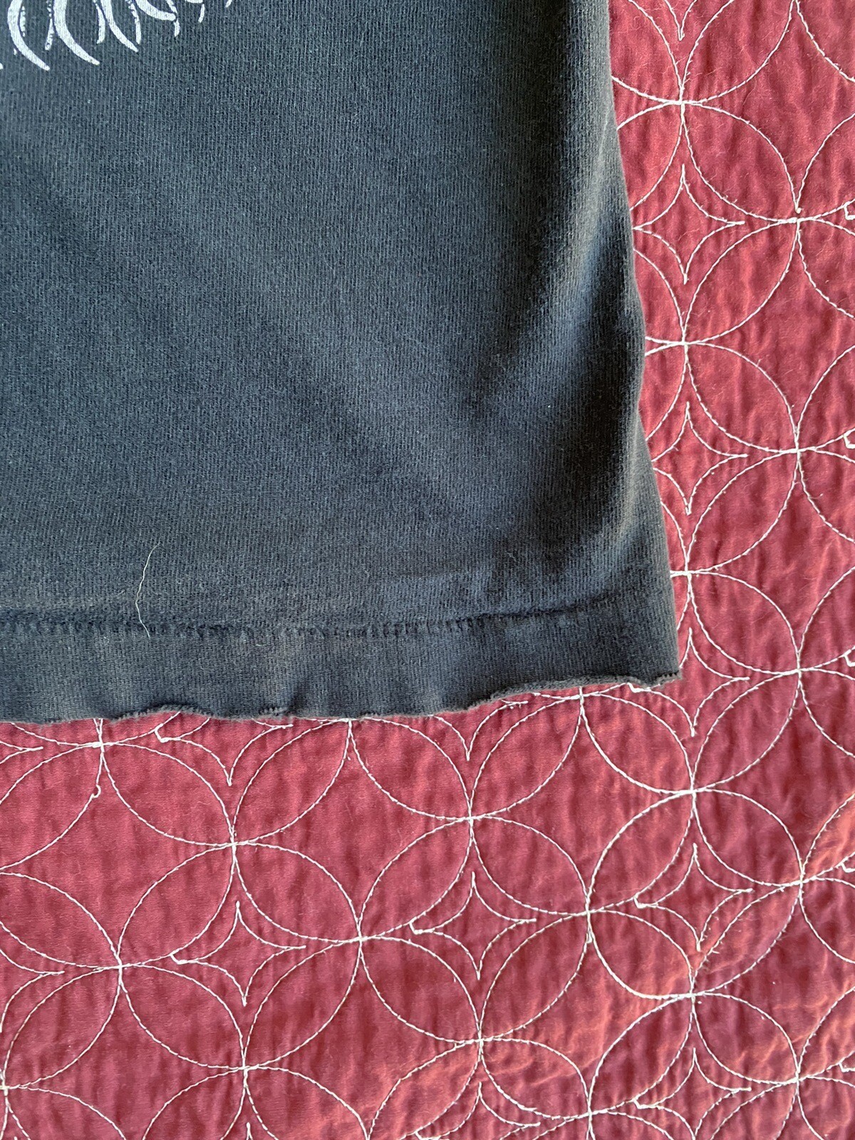 Vintage 1993 AOP Liquid Blue Medusa Snakes Skull Long… - Gem