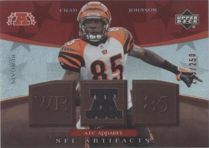 2007 Upper Deck Artifacts - Afc Apparel Chad Johnson #AFC-CJ Red /250 ...
