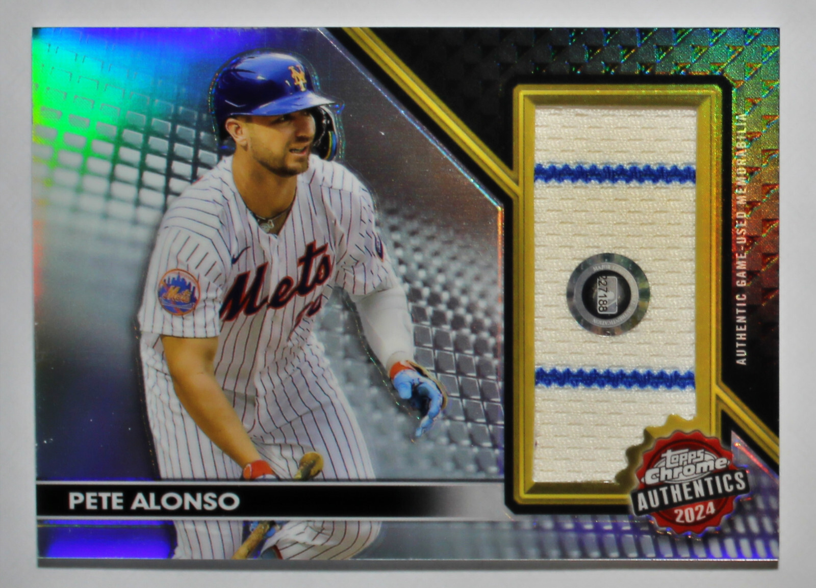 2024 Topps Chrome Authentics Pete Alonso Game Used Relic #TCA-PA NY ...