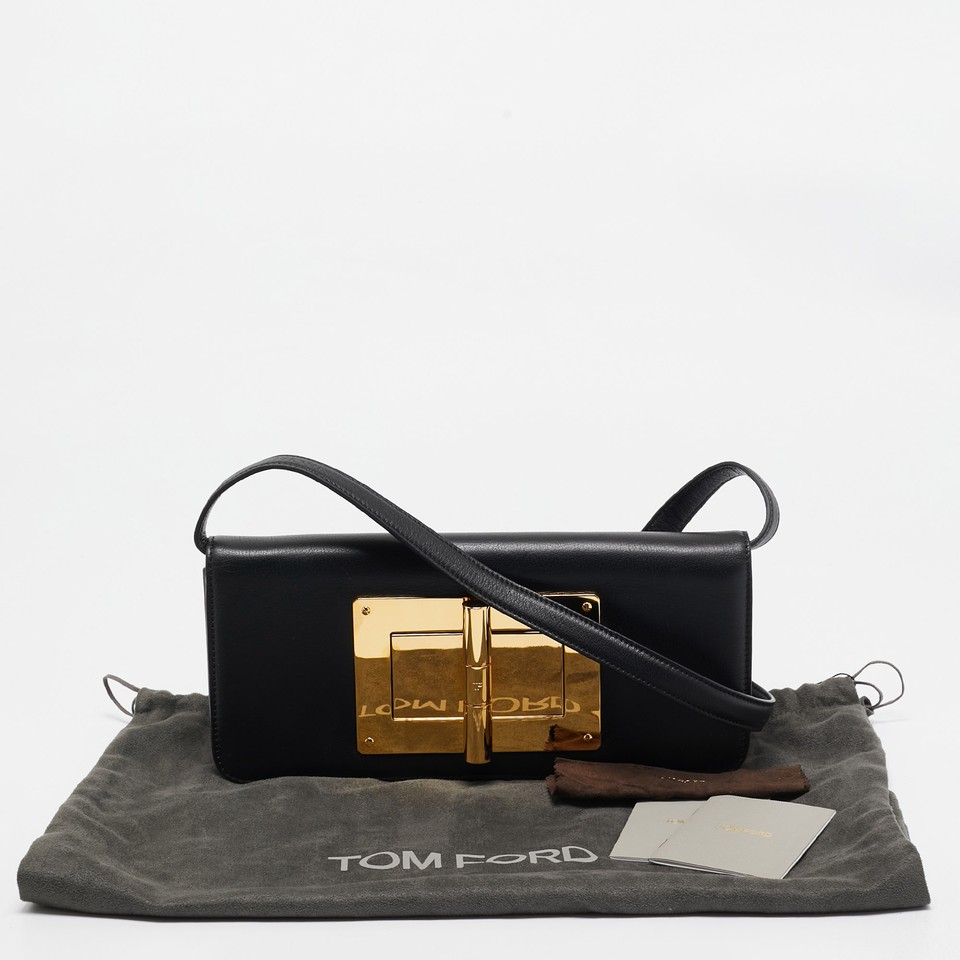 Tom Ford Black Leather Natalia Long Clutch Bag | eBay