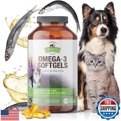 Strawfield Pets' Omega 3 Fish Oil for Dogs Dog Fish Oil Pet Supplement ...