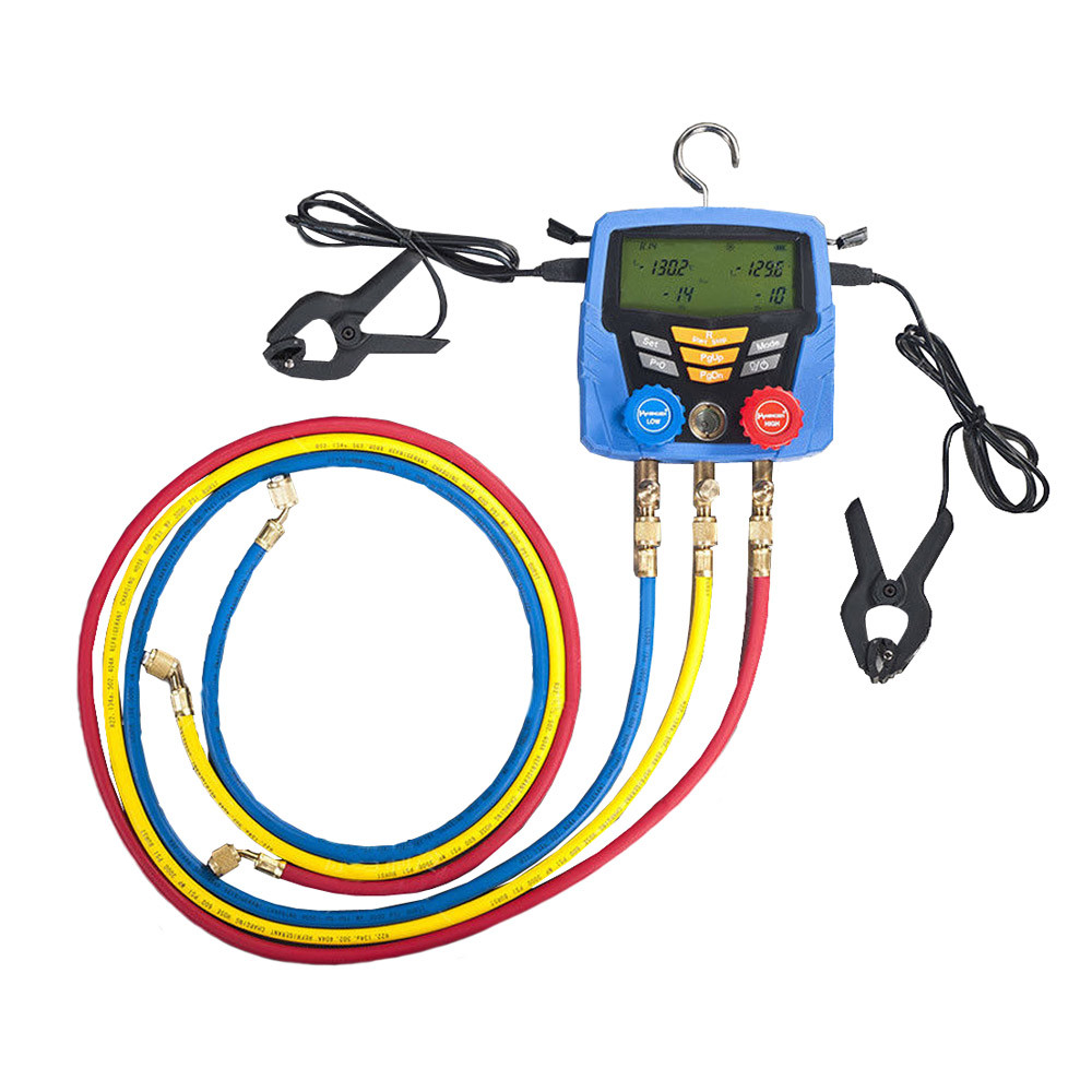 Digital Refrigerant Pressure Gauge Manometer Tester Kit for R12 R13 R14 ...