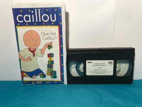 Caillou : Que Fait caillou VHS tape & clamshell case FRENCH | eBay