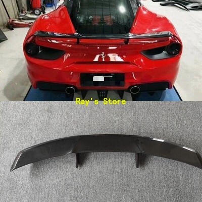 Real Carbon Fiber Rear Trunk Spoiler Wing For Ferrari 488 GTB Spider GT ...