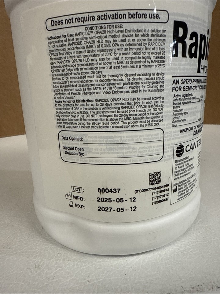 RAPICIDE CIDEX OPA/28 DISINFECTANT 1 GALLON - | eBay