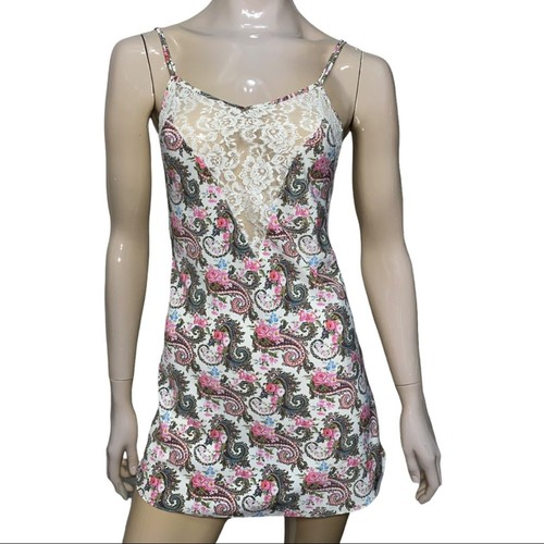 Victoria’s Secret Women’s Size P S Vintage Paisley Printed Chemise w ...