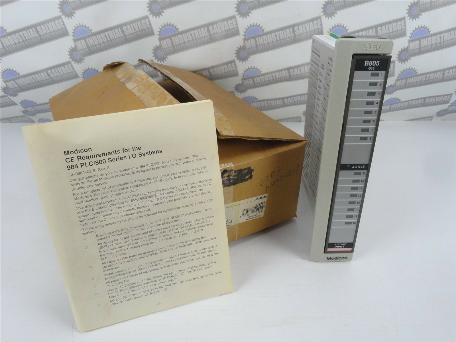 (New) Schneider Automation AS-B805-016 Modicon 115VAC in 16PT PLC ...