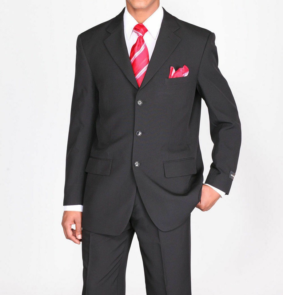 New Men's Basic Suit Single Breasted 3 Button 14 Unique Colors Size 38R ...