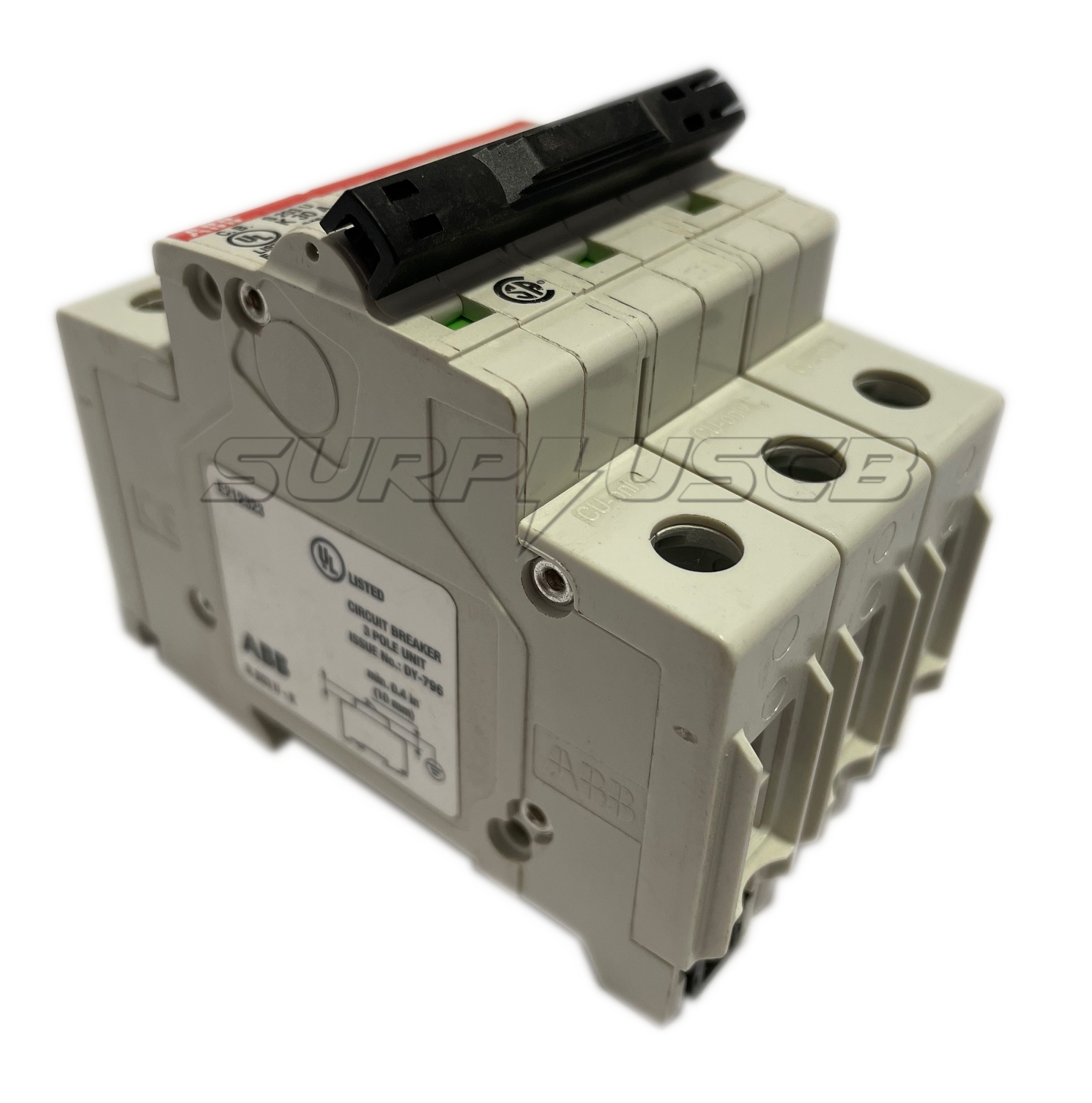 ABB S203U-K30A Circuit Breaker, 30 Amp, 240Vac, 3-Pole, UL489, DIN Rail ...