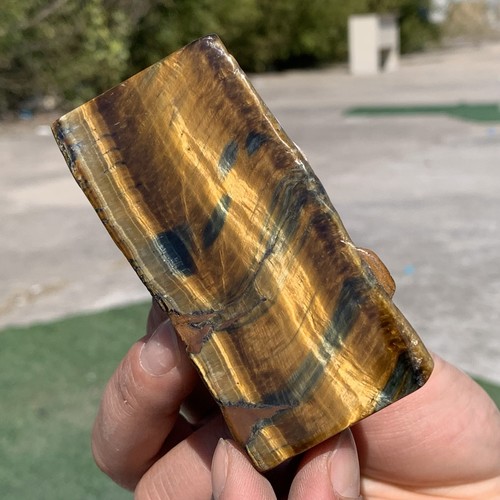 252G Natural yellow tiger eye stone crystal heaet stones healing | eBay