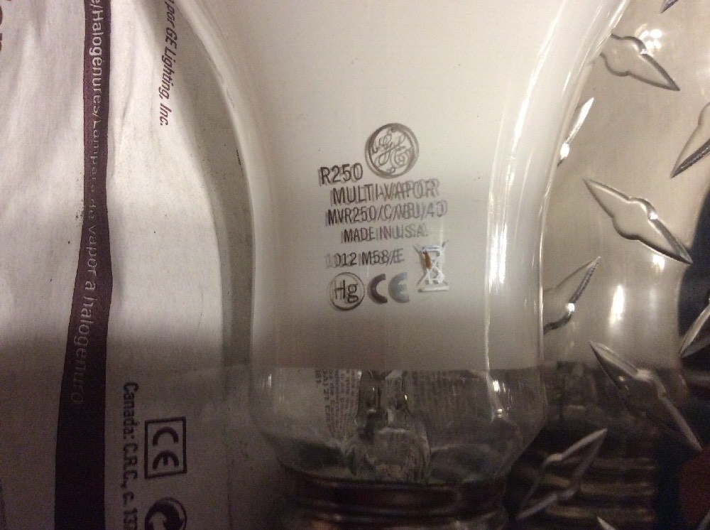 GE R250 Multi-Vapor Lamp MVR250/C/VBU/40 250w Made In USA | eBay