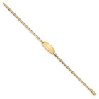 14k Yellow Gold Link ID Chain Bracelet L-6'' W- 8mm 2.53g | eBay