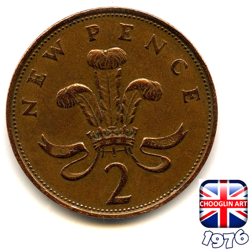 A BRITISH 1976 ELIZABETH II TWO PENCE 2p coin, 50 Years Old! | eBay