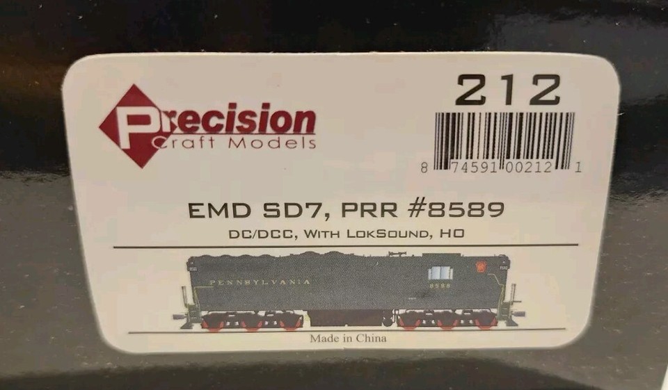 Precision Craft Models HO Scale EMD SD7 Diesel Engine PRR #8589 | eBay