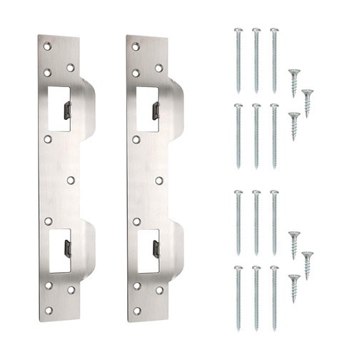 Door Strike Plate Reinforcement Plate - Double Holes,for Use with 5-1/2 ...