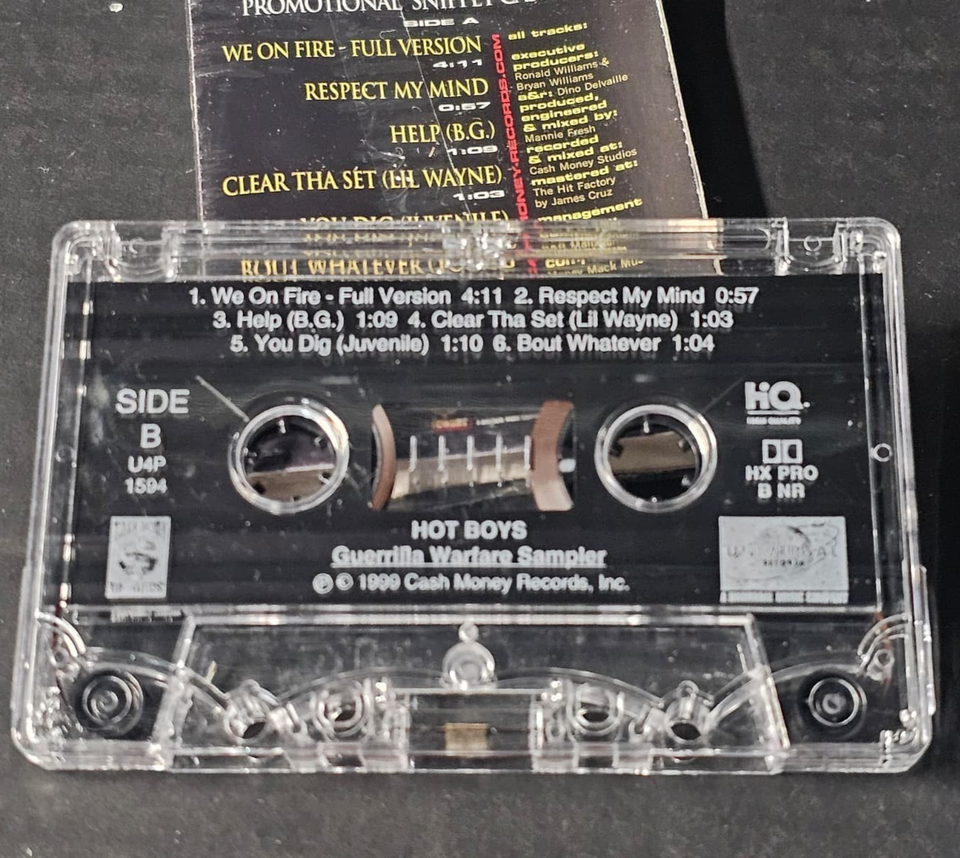 Vintage Hot Boy$ Guerrilla Warfare 1999 Hip-Hop Rap Cassette Tape ...