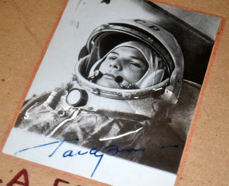 YURI GAGARIN Star City SCRAPBOOK, Signed Cosmonaut Autograph, RR COA ...