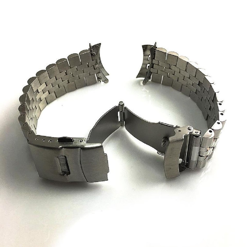 Pack of 2 Steel Bracelet & Leather Replacement Watch Band Bulova 96B159 ...