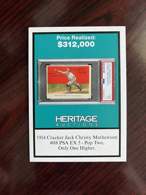 2022 Heritage Auctions National PROMO 1914 Cracker Jack Cristy ...