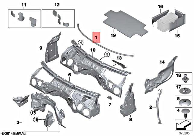 Genuine BMW Windscreen Sound Insulation Foam Seal Strip E89 F20 F30 ...