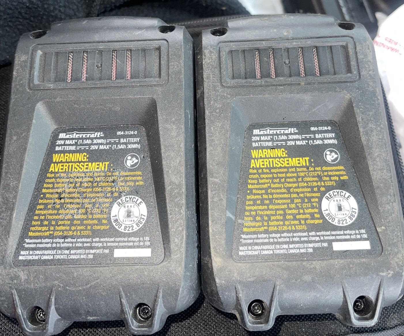 2 MASTERFORCE 20v BATTERY, 1.5 Lith-Ion 252-8031 | eBay