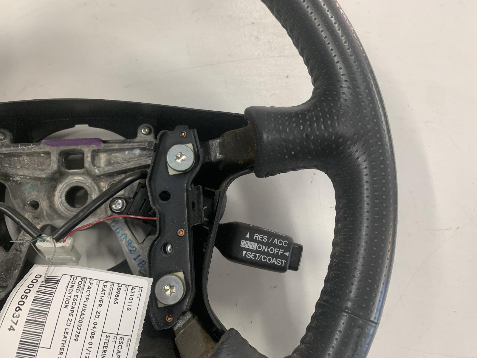 2009 2010 2011 2012 FORD ESCAPE STEERING WHEEL LEATHER, ZD, NO AIRBAG ...