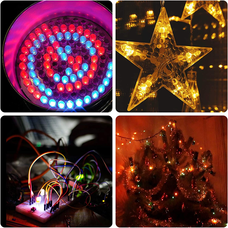 100Pcs 5Mm RGB Multicolor Slow Flashing LED Diode Multi-Color Blinking ...