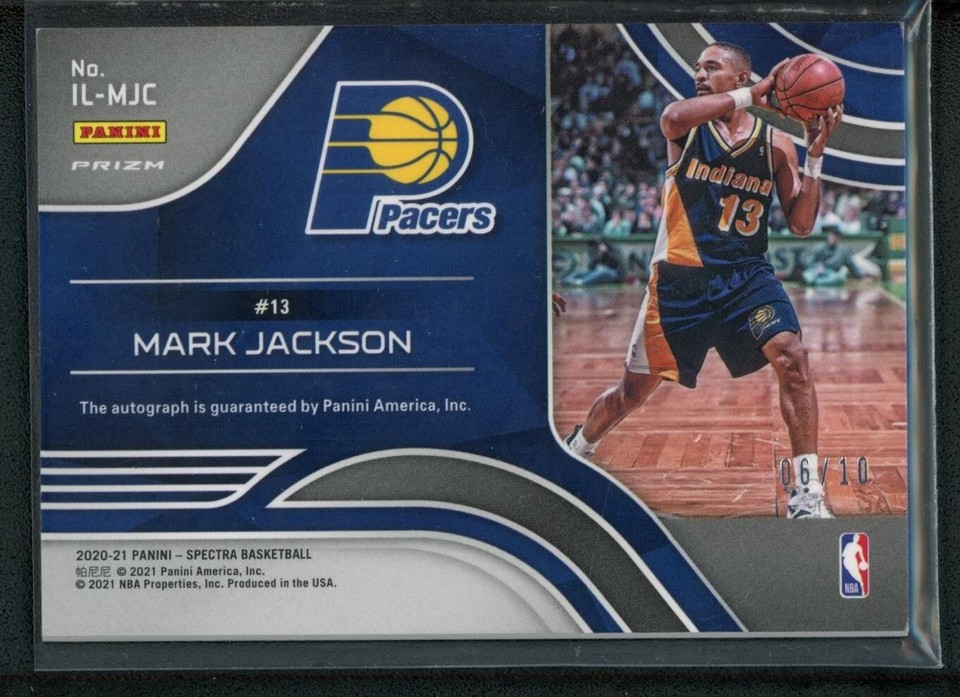 2020-21 MARK JACKSON 06/10 AUTO PANINI SPECTRA ILLUSTRIOUS LEGENDS GOLD ...