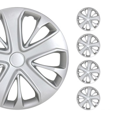 15" Wheel Rim Cover Guard Tire Hub Caps Durable Snap On ABS Silver | eBay
