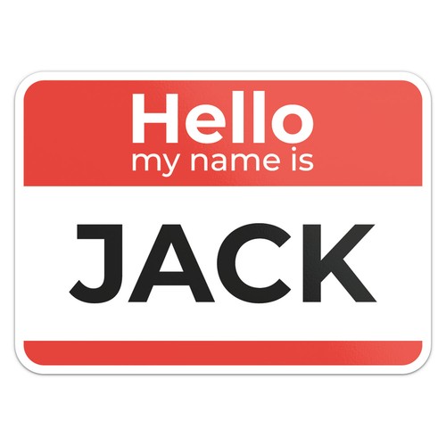 Hello My Name Is Jack Sticker Vinyl Car Bumper Decal | eBay