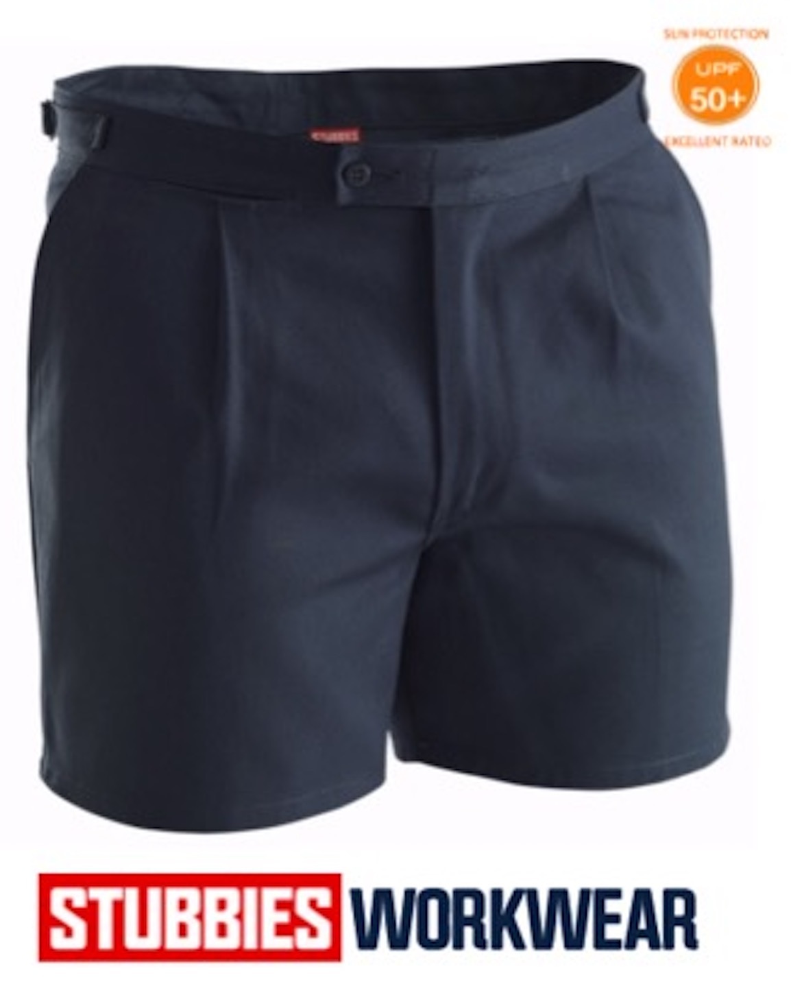 STUBBIES / YAKKA MENS DRILL "UTILITY" TAB SIDE SINGLE PLEAT WORK SHORT ...