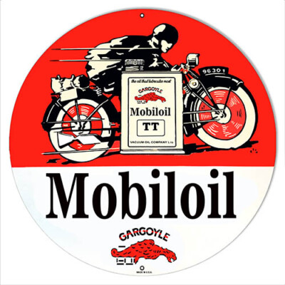 Mobiloil Gargoyle Vacuum Oil Metal Sign 14 & 18 | eBay