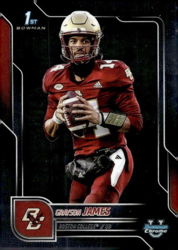GRAYSON JAMES RC 2025 Bowman University Chrome Base #75 Pre-Rookie NCA ...