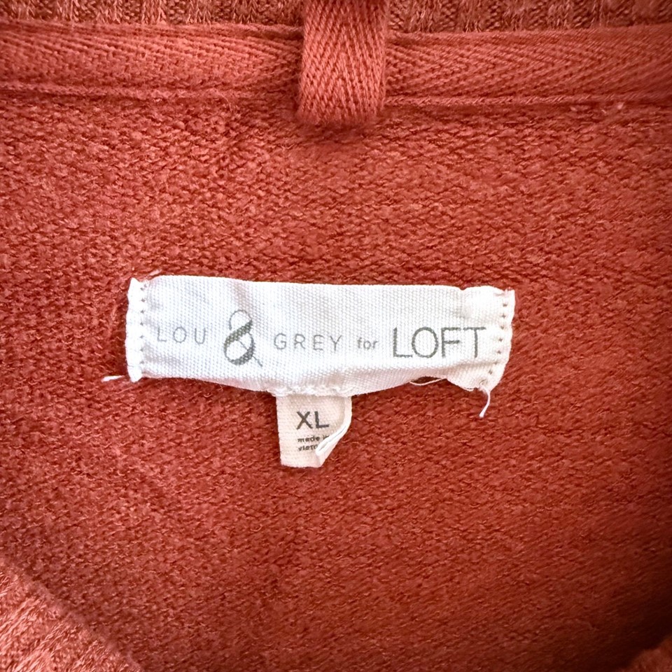 Lou & Grey SignatureSoft Cowl Neck Sweater Women’s XL Rust Orange ...