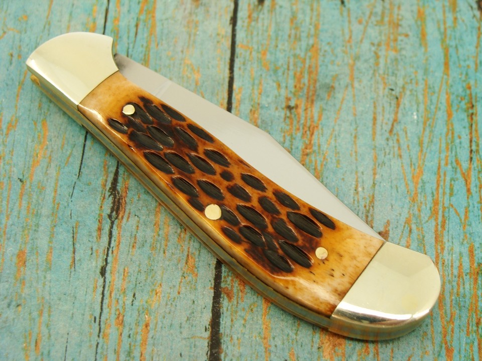 BIG JIGGED BONE COPPERHEAD JACK FOLDING POCKET KNIFE HUNTING KNIVES ...