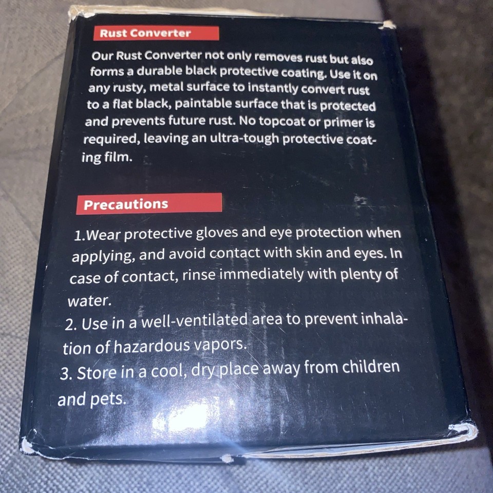 2-in-1 Rust Converter & Metal Primer Black Rust Inhibitor Paint for 35 ...