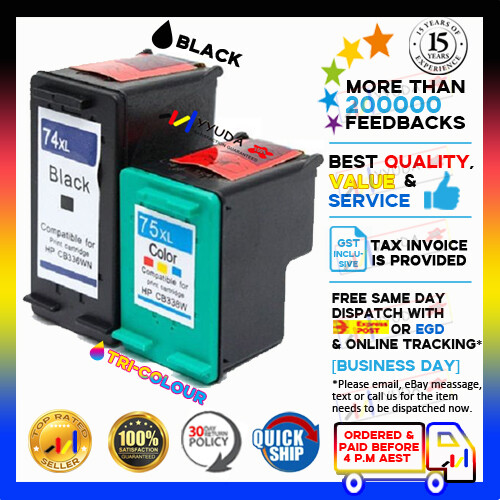 2x NoN-OEM INK CARTRIDGE 74XL CB338WN 75XL CB338WN for HP C5280 C4280 ...