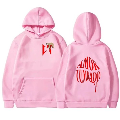 Pink Natanael Cano Hoodie – Amor Tumbado Album Sloth Black Rapper Sweatshirt | eBay
