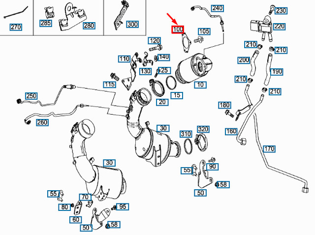 Mercedes-Benz a W176 Exhaust Pipe Gasket A2194920080 OEM for sale ...