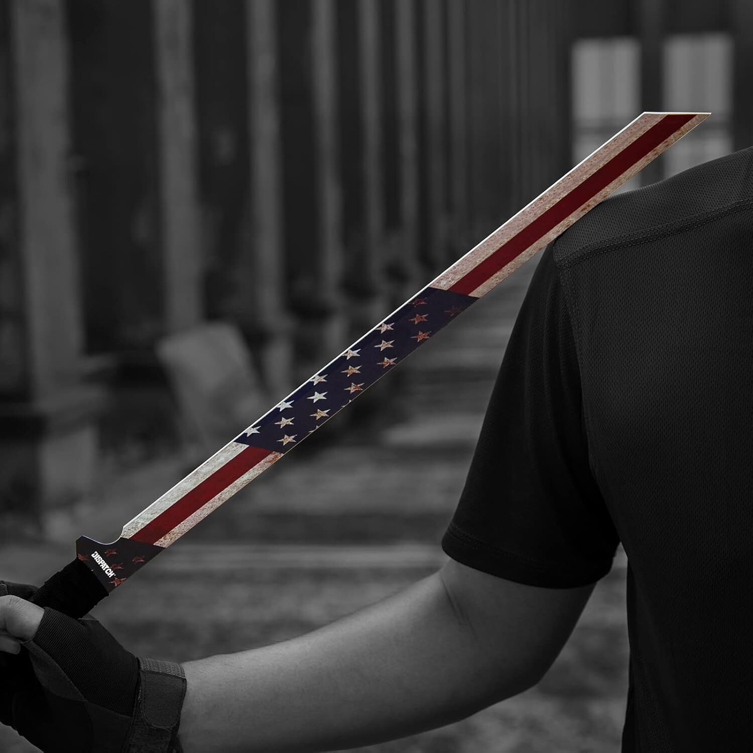 27" USA Flag Full Tang Tactical Katana Ninja Sword Machete Combat w/ 2 ...