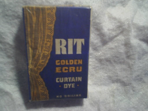RIT GOLDEN ECRU CURTAIN DYE SEALED 15 Cent BOX,The Sunny Cutain Color ...