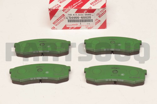 0446660020 Genuine Toyota PAD KIT, DISC BRAKE, REAR 04466-60020 | eBay