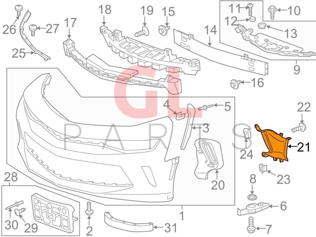 FÜR CHEVROLET CAMARO 2016-2019 LUFTKANAL LUFTEINLASS Links 84078624 LS ...