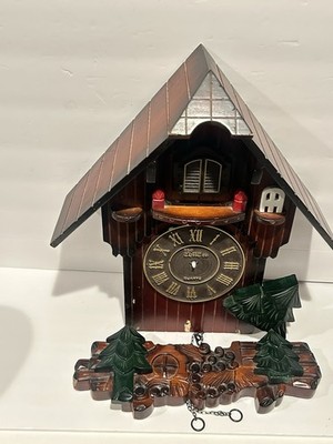 Vintage Time co Wood Battery Operated Cuckoo Clock For Parts Or Repair ...