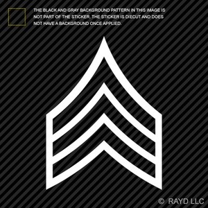 E-5 Sergeant Rank Sticker Die Cut Decal SGT OR-5 E5 US Army | eBay