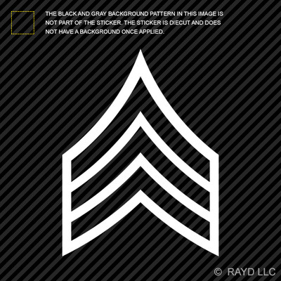 E-5 Sergeant Rank Sticker Die Cut Decal SGT OR-5 E5 US Army | eBay