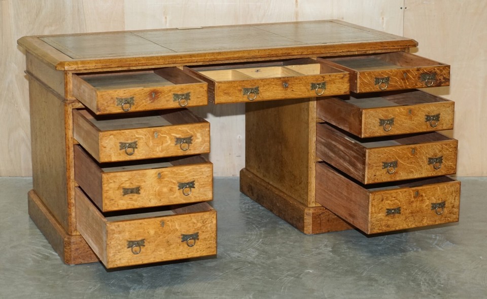 ANTIQUE CIRCA 1883 REVEREND FRANK H FISHER GIFTED VICTORIAN OAK PARTNER ...