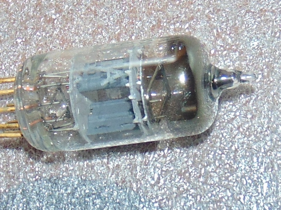 RARE* 12AT7 6201 NOS Pair Sylvania 3 Mica [] Getter GOLD Pin 12AT7WA ...