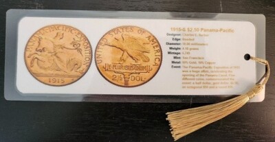 US Gold Coin Commemoratives Bookmark - Hand Made - Choose Coin - 5 ml ...